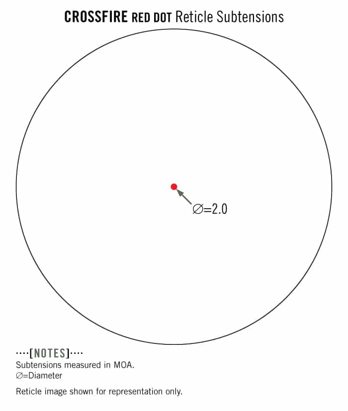 CF-RD1 Vortex Optics Crossfire 2 MOA Red Dot with Skeletonized Mount ...