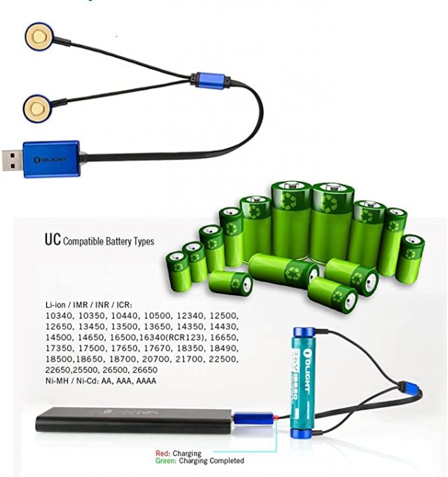 Olight Universal Magnetic USB Battery Charger (UC Charger) - ZFI-Inc